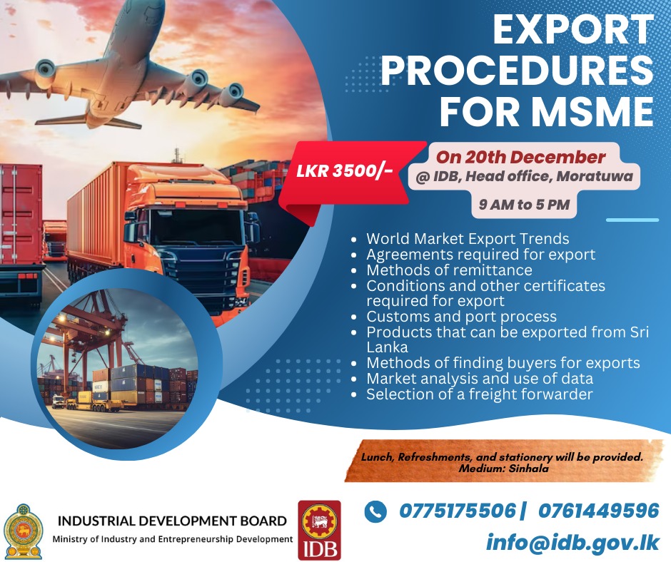 Export Procedures For MSME | IDB