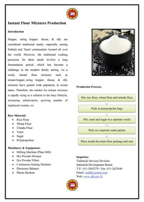 Product Profile - Industrial Development Board