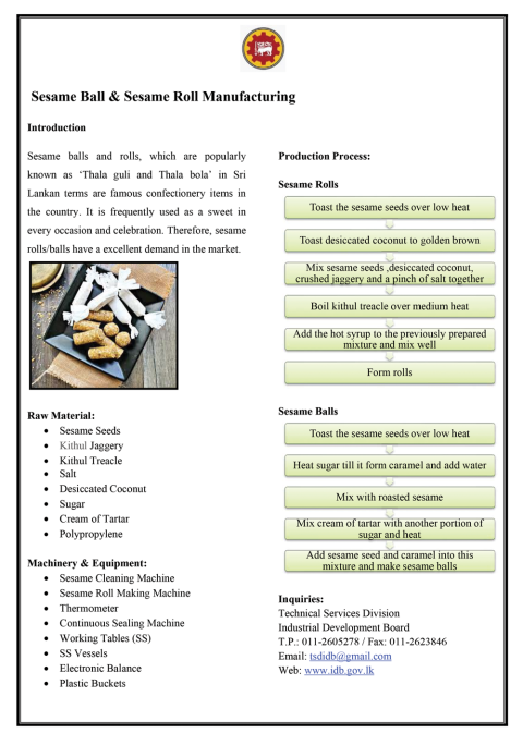 Product Profile - Industrial Development Board